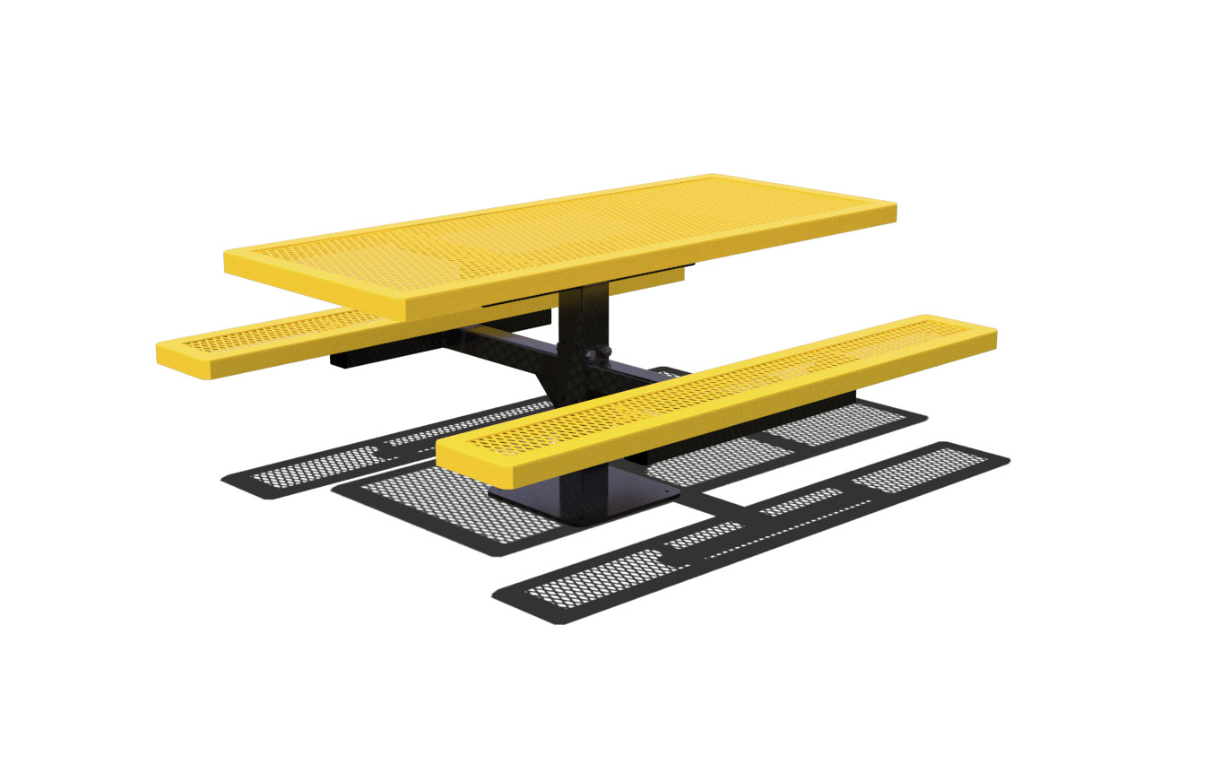 Regal Rectangle Pedestal Table